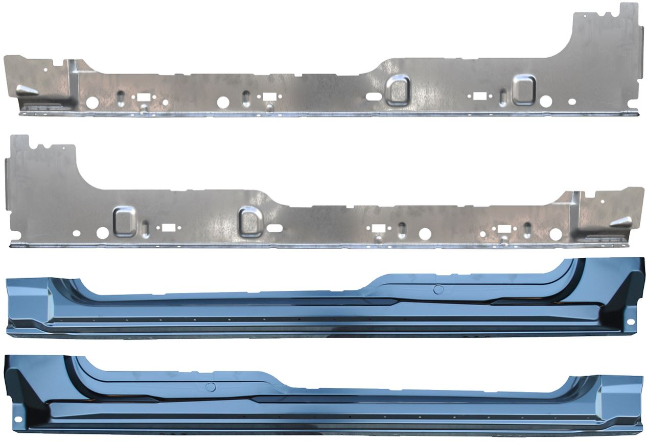 2009-2014 Ford Pickup F150 Outer Inner Rocker Panel Set 4 Door Extended ...