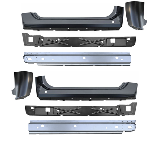 2007-2013 Chevy Gmc Pickup Inner Outer Rocker Panel Cab Corner 8 Pc Set ...