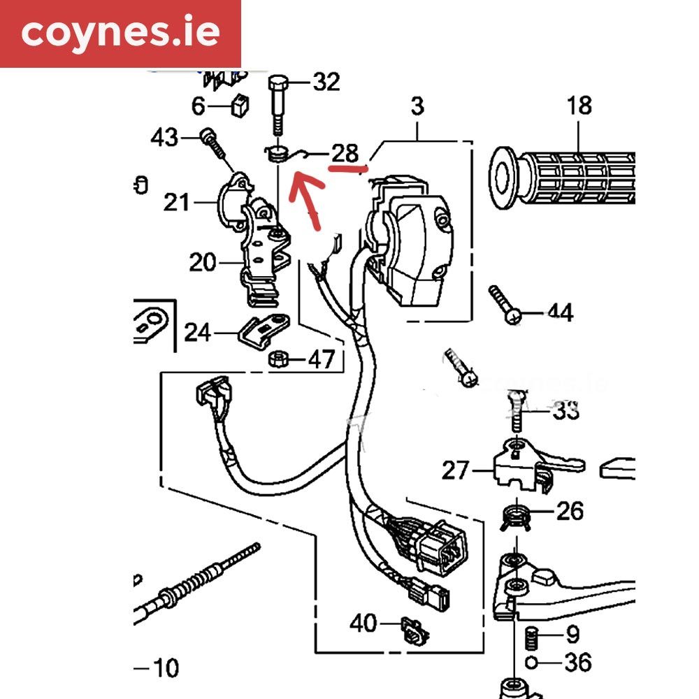 Honda TRX Quads Handbrake Return Spring 53193-HF1-830 | coynes.ie