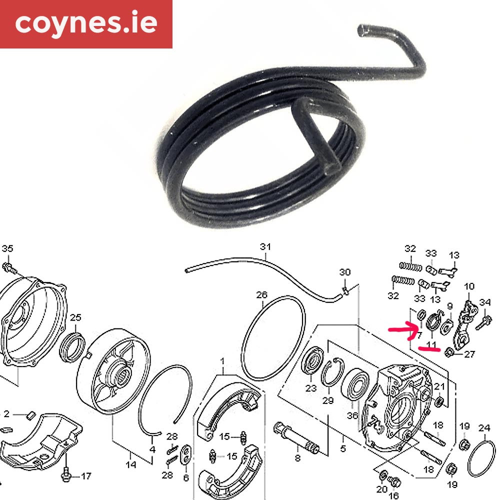 Honda TRX Rear Brake Spring 43415-HM7-000