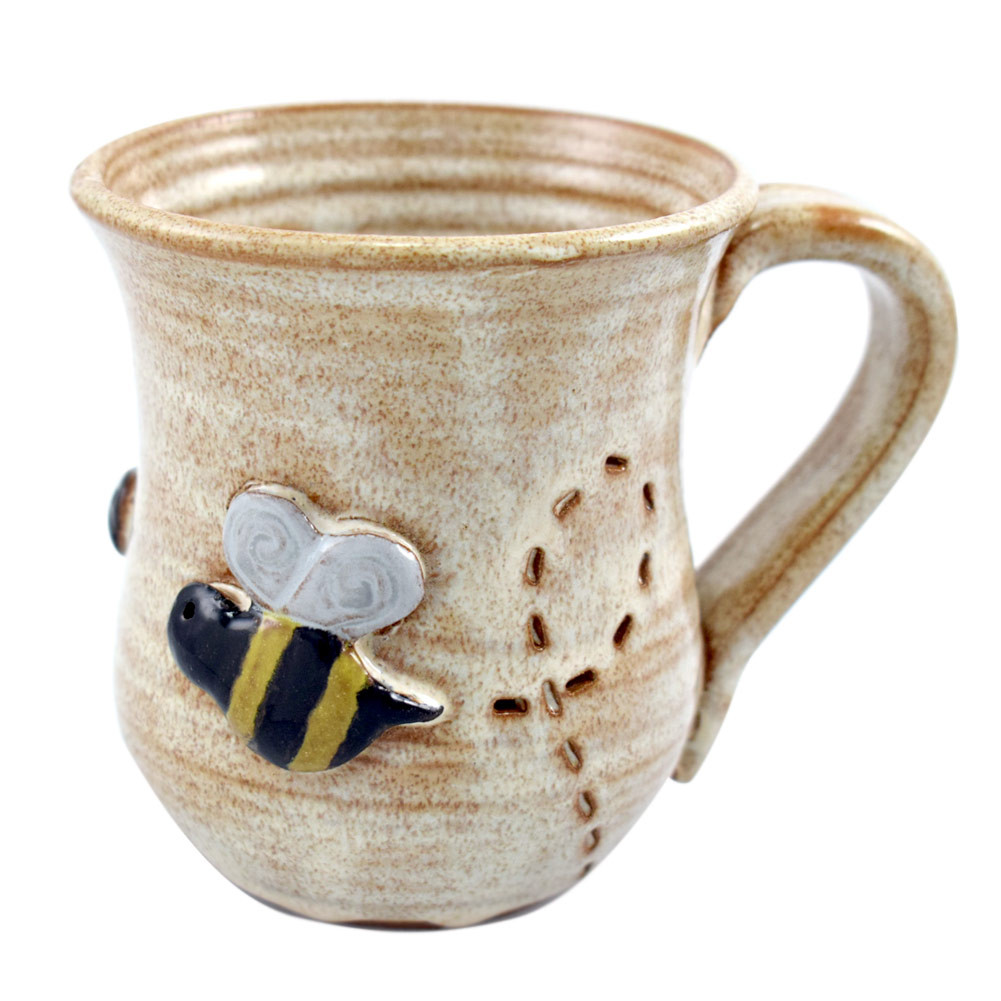 Busy Bees Stoneware Mug from Modern Artisans | Mudworks Bee