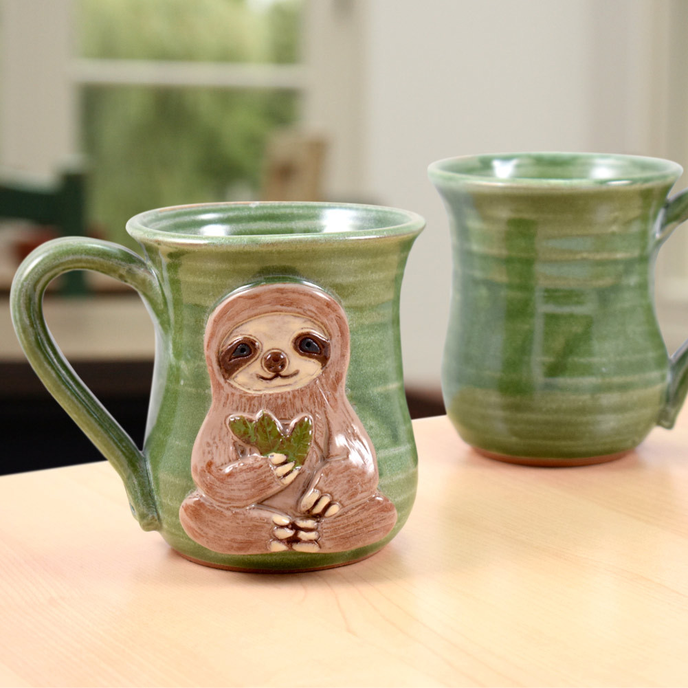 Three-Toed Sloth Stoneware Coffee Mug