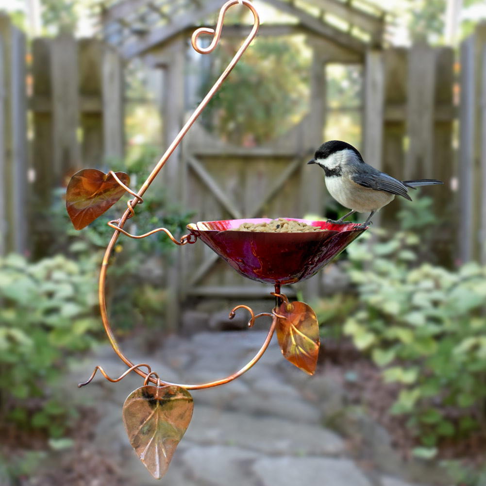 Copper Vine Decorative Hanging Bird Seed Feeder