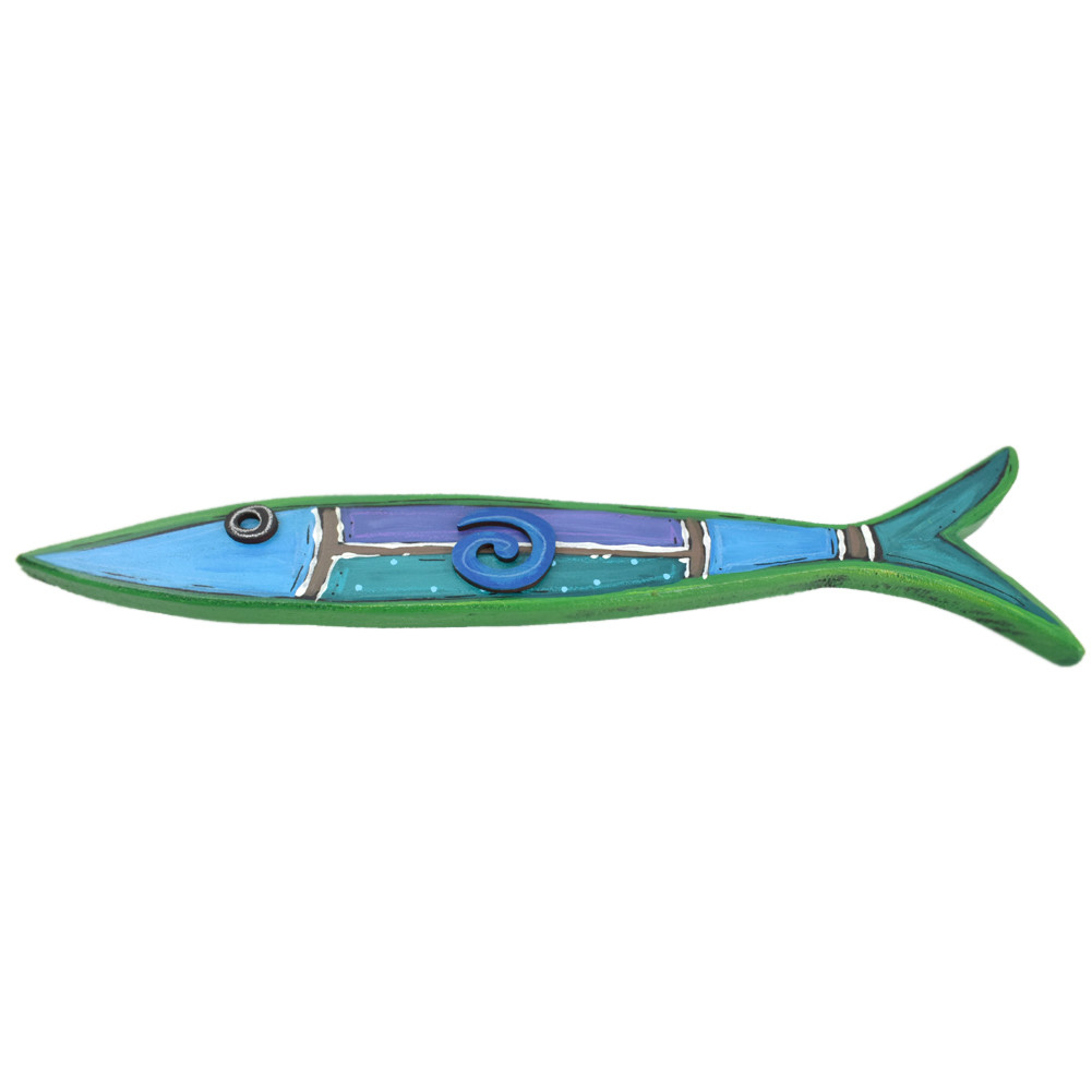 Skinny Fish Hand-Painted Wall Art by Elisa Drumm