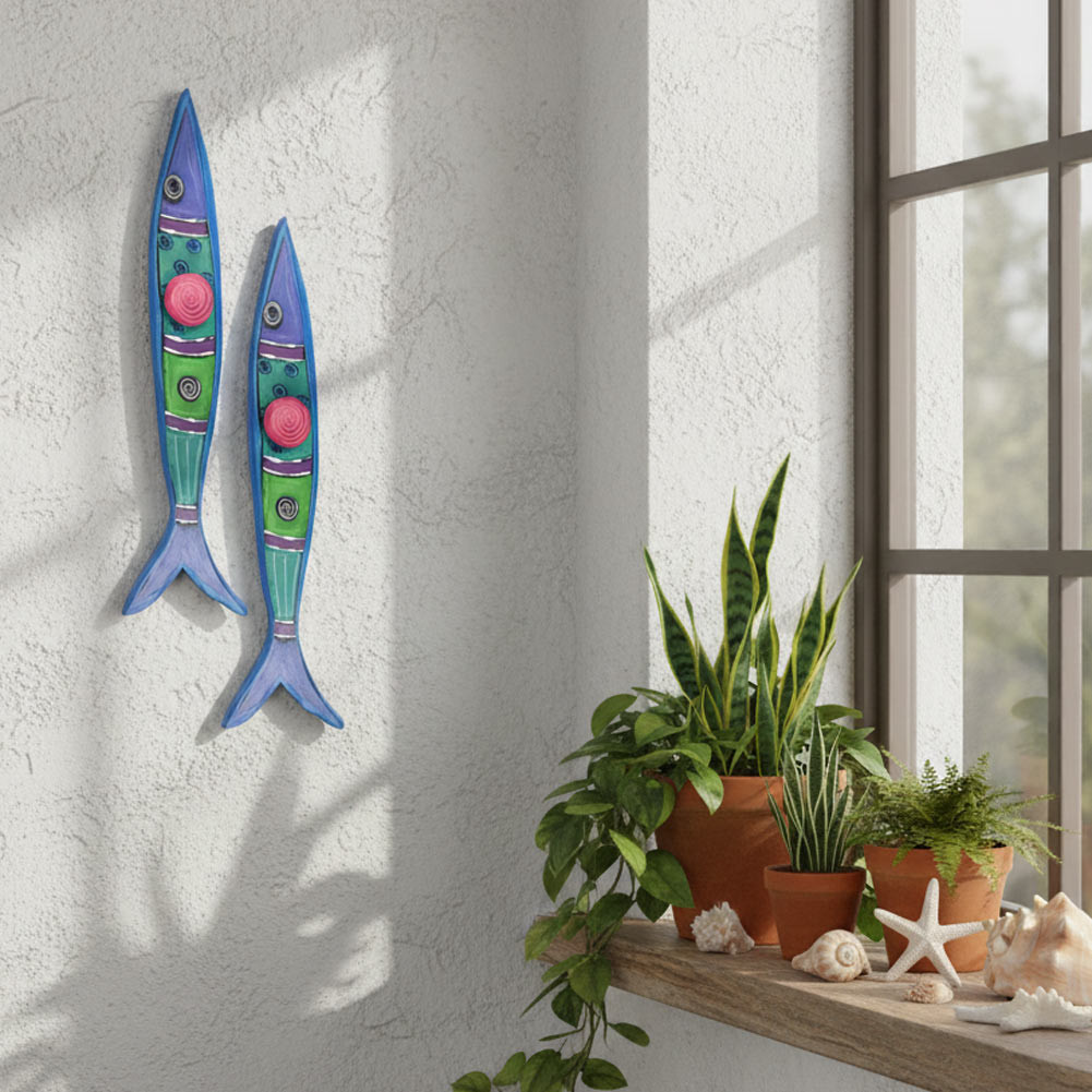 Skinny Fish Hand-Painted Wall Art by Elisa Drumm