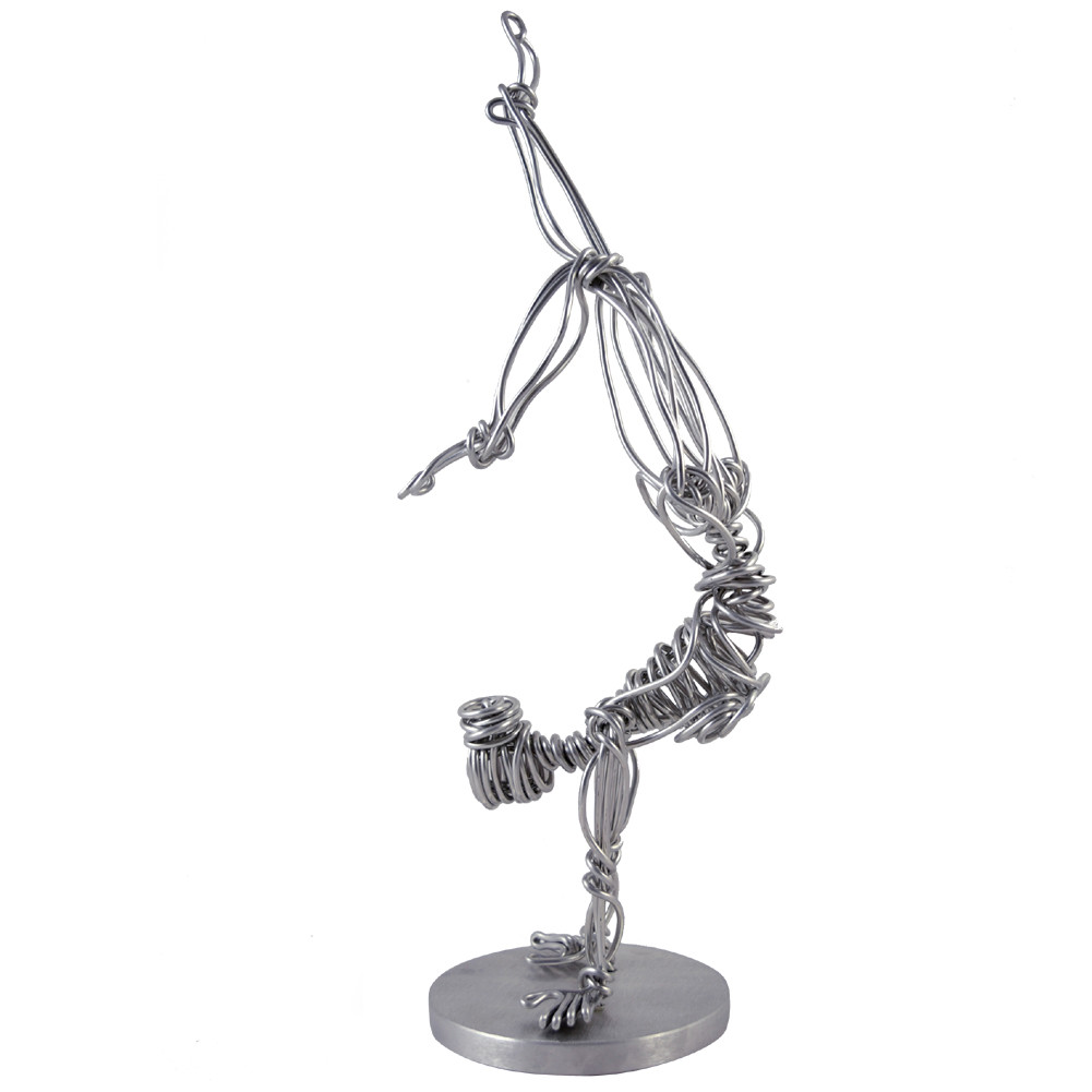 Aluminum Wire Handstand Sculpture Handmade in the USA