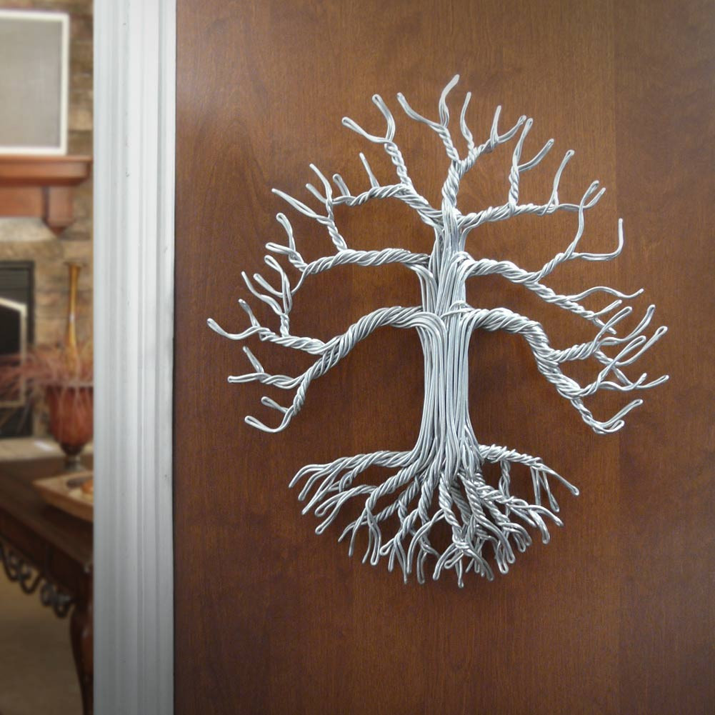 Aluminum Wire Tree of Life Wall Sculpture | Indoor Outdoor