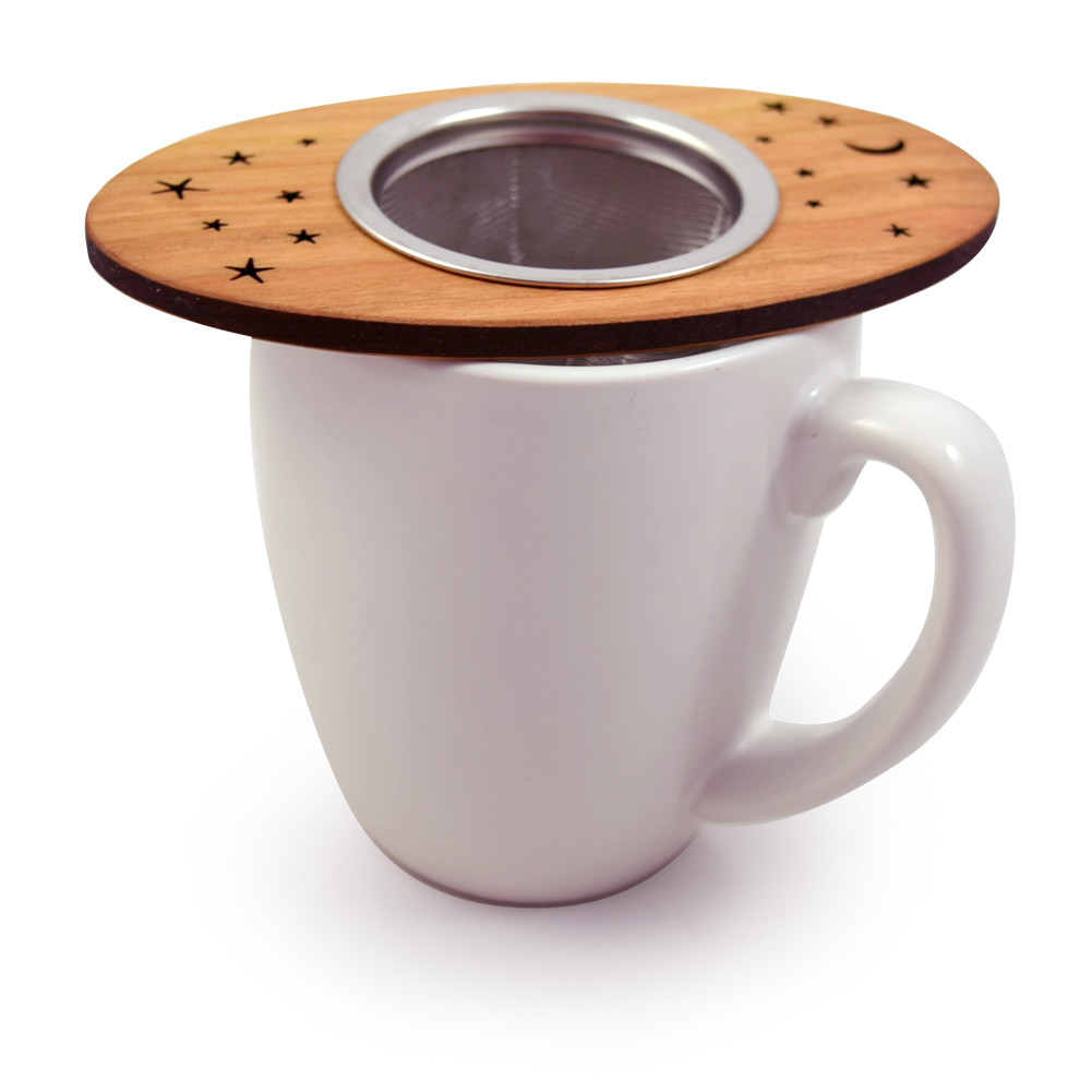 Cherry Wood Tea Nest® | Sits on top of mug