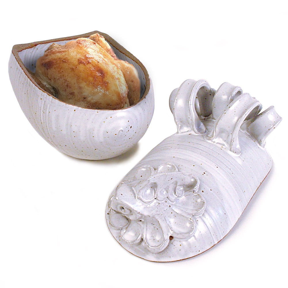 Stoneware Pottery Chicken Oven Roaster