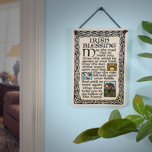 Irish Blessing Ceramic Quote Wall Plaque