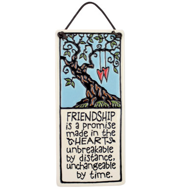 Ceramic Quote Plaque: Friendship is a Promise