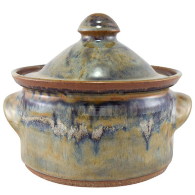 Stoneware Pottery 2.25-Qt Bean Pot with Tuscan Farmhouse Glaze