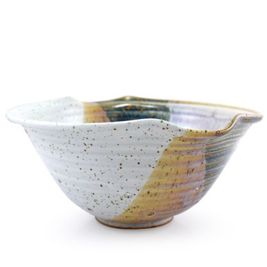 Cottage Pearl Collection: Stoneware Pottery Colander
