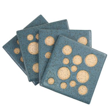 Four Seasons Glass Geode Coaster Set