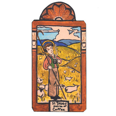 Patron Saint Retablo Plaque: St Drogo Coffee