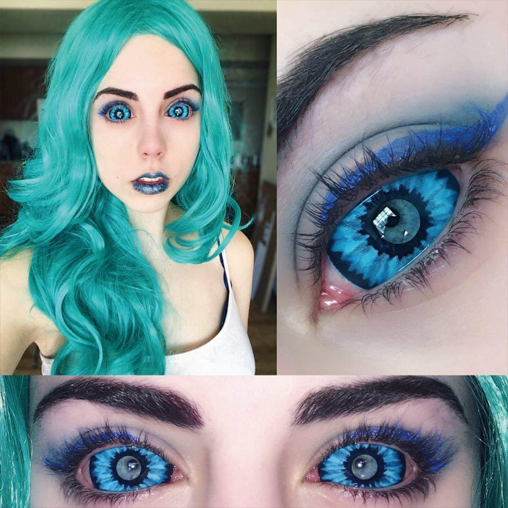 Black Sclera Contacts Lenses | Black 22mm Full Eye Contacts Lens ...