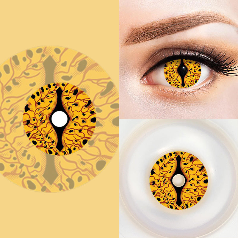 Dragon Maid Gold Yellow Contact Lenses (Prism Ballast-Prevents Rotating ...