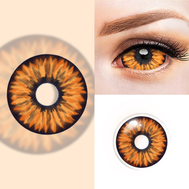 Angry Wolf Eye Red Black Sclera 22mm Scary Halloween Costume Contacts ...