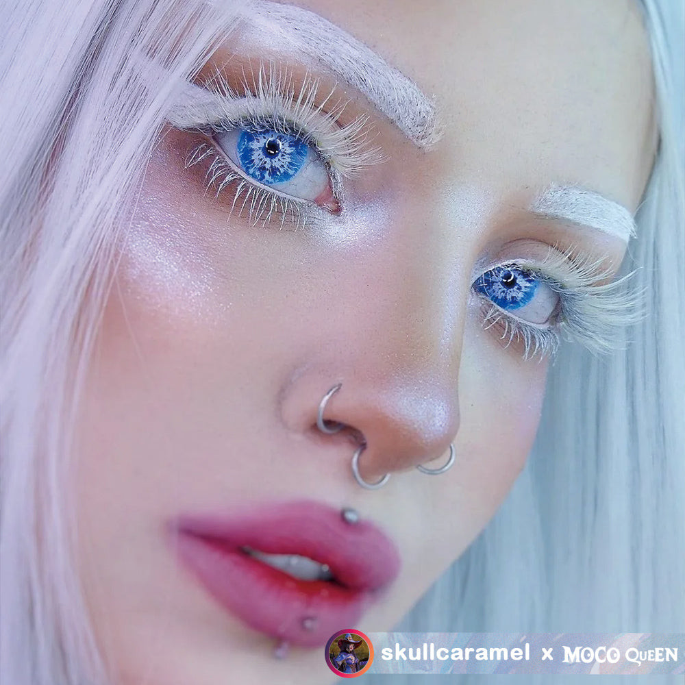 GojoSKY UV Blue Costume Contacts (Rx) | MocoQueen-14.2mm, 3 Months Use