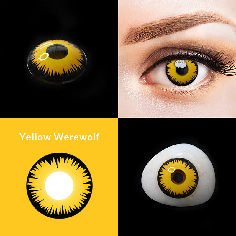 Yellow Contact Lenses | Anime Yellow Eye Contacts | Yellow Colored Contacts