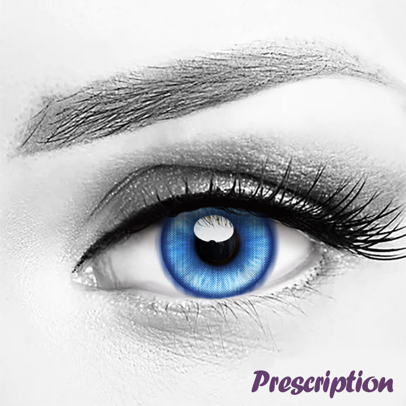 GojoSKY UV Blue Costume Contacts (Rx) | MocoQueen-14.2mm, 3 Months Use