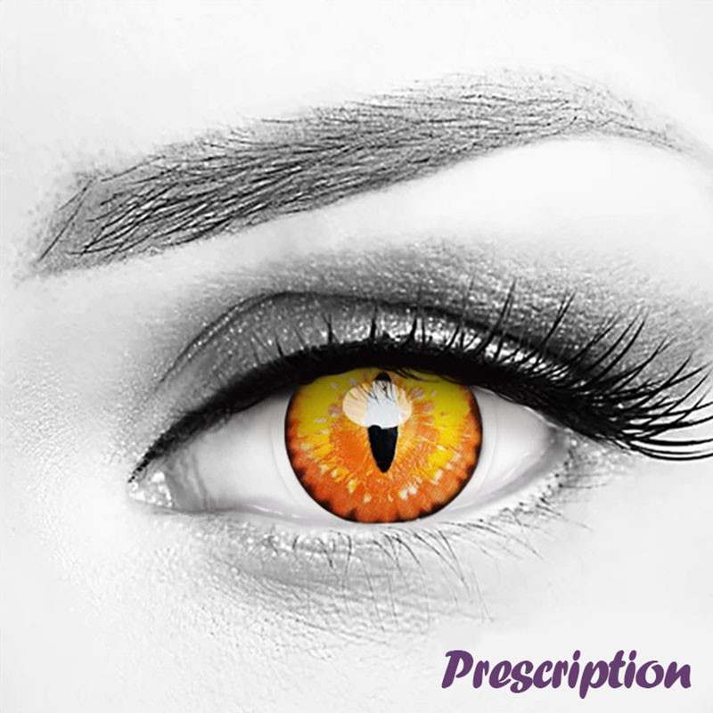 Dragon Maid Gold Yellow Contact Lenses (Prism Ballast-Prevents Rotating ...