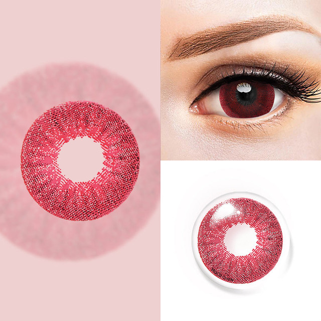Red White Monster 17mm Mini Sclera Halloween Costume Contacts | MocoQueen