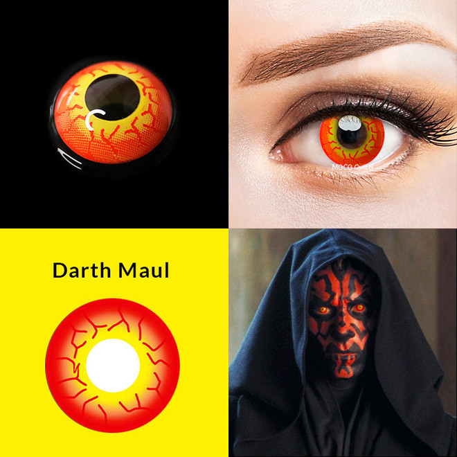 Star Wars Sith Darth Maul Red Yellow Contacts | MocoQueen