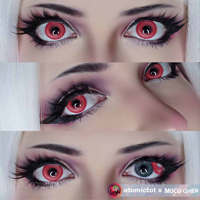 Magic Pop Red Anime Costume Contacts (Rx) | MocoQueen-14.2mm, 3 Months Use
