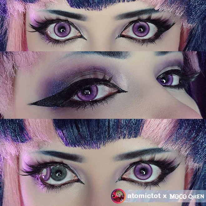 Magic Pop Violet Anime Costume Contacts (Rx) | MocoQueen-14.2mm, 3 ...