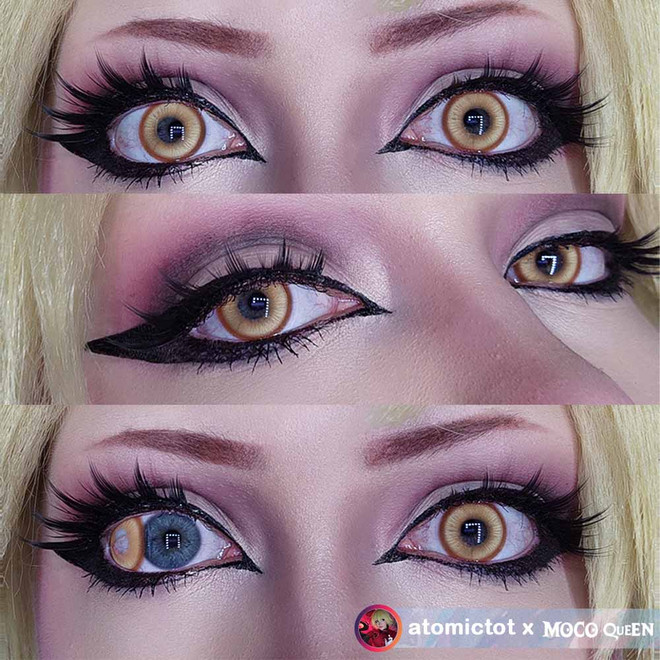 Magic Pop Golden Brown Anime Costume Contacts | MocoQueen-14.2mm, 3 ...