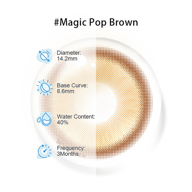 Magic Pop Golden Brown Anime Costume Contacts (Rx) | MocoQueen-14.2mm ...