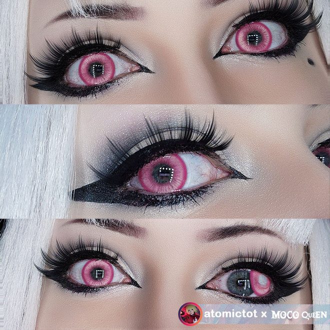 Magic Pop Magenta Pink Anime Costume Contacts | MocoQueen-14.2mm, 3 ...