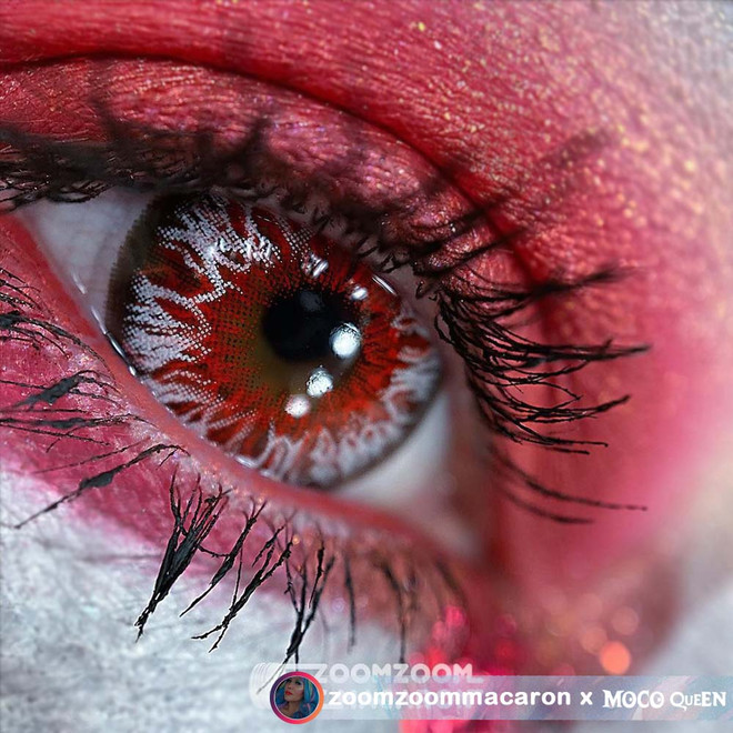 Vampire Fiery Red Halloween Costume Contacts | MocoQueen