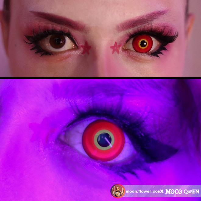 UV Niffty Red Yellow 17mm Mini Sclera Costume Contacts| MocoQueen