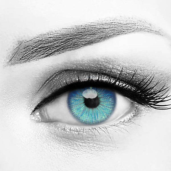 Siren Song Blue Costume Contacts-14.5mm, 3 Months Use
