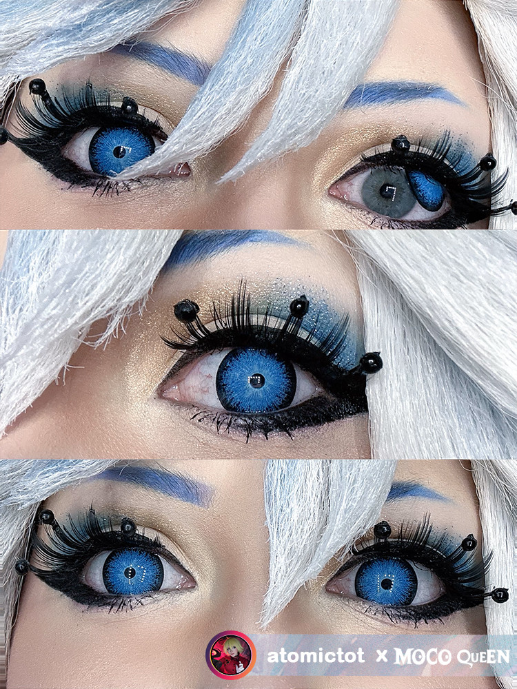 Violet Galaxy Interstellar Red Contacts | MocoQueen-14.5mm, 3 Months Use