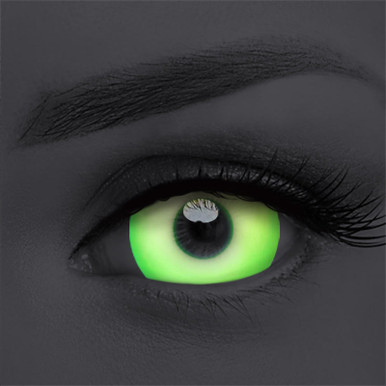 UV Glow Yellow 17mm Mini Sclera Costume Contacts (UV Function ...