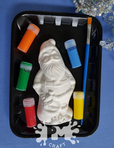 Santa Small Gift Pack plaster ready to paint