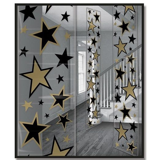 Black and Gold Star Party Panels | Fiesta Party Supplies