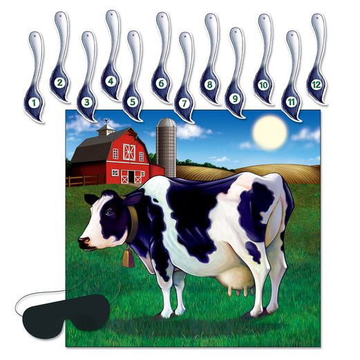 Pin the Tail on the Cow Game | Fiesta Party Supplies