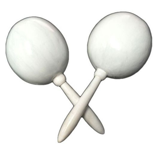 Plain White Maracas | Fiesta Party Supplies
