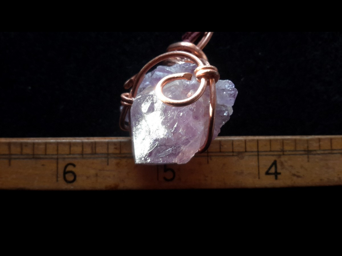 Clear Quartz Crystal Point Copper Wire Wrapped Pendant - Tesla Wrap ...