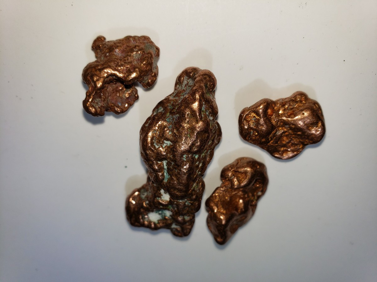 Natural Native Copper Nuggets: 2 oz Lot; Keweenaw Michigan - StarStuff ...