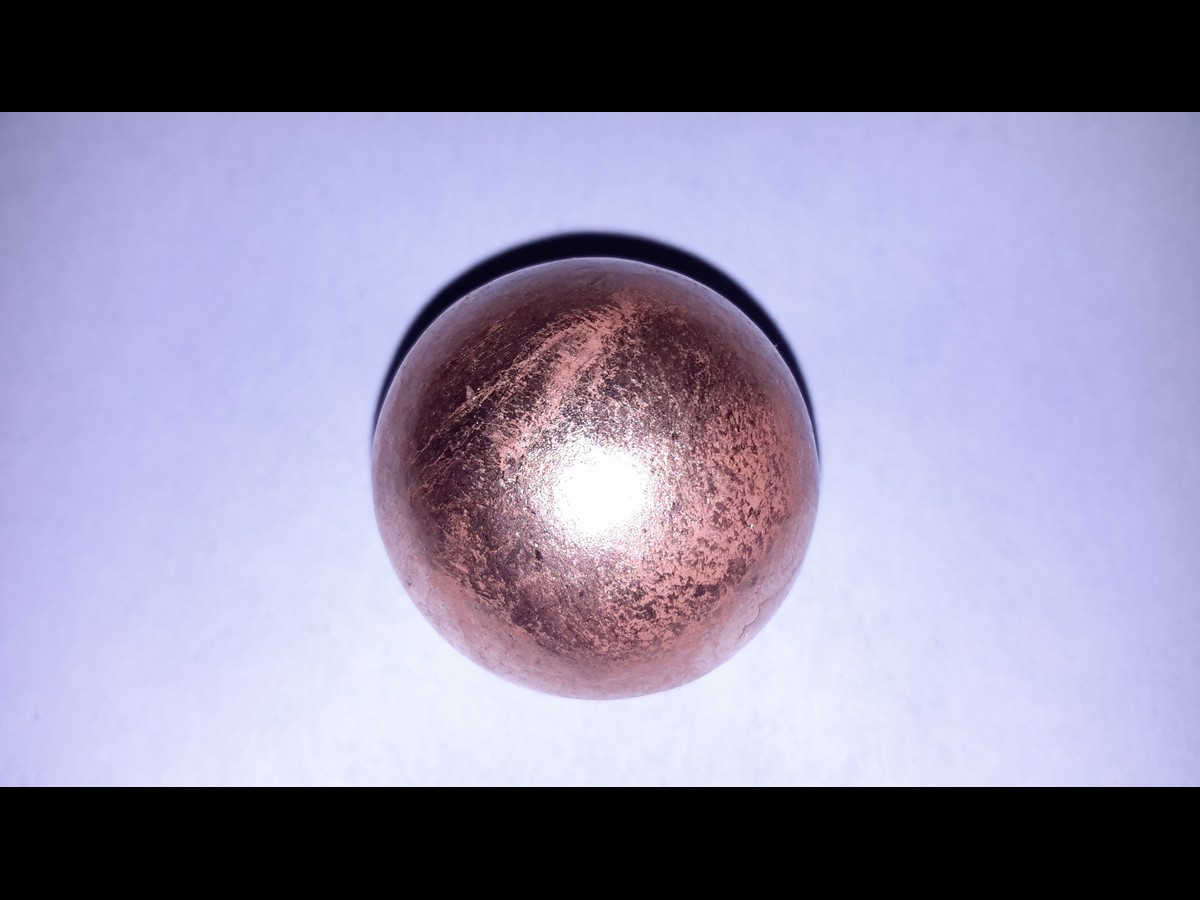 1 1/8" (28mm) Copper Sphere - Brushed Finish - Made from Michigan ...