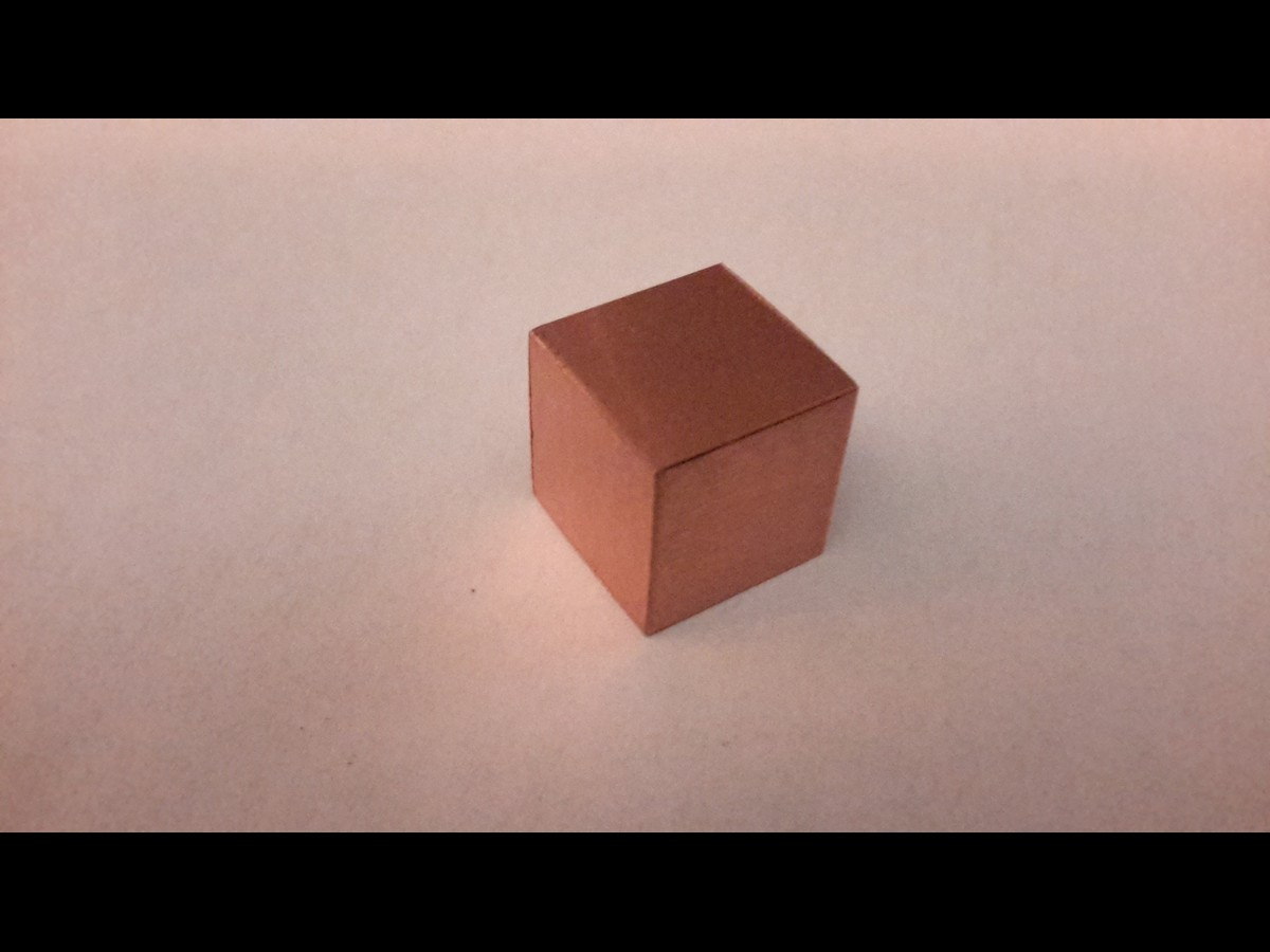 1 Inch Square Solid Copper Cube - StarStuff.Rocks
