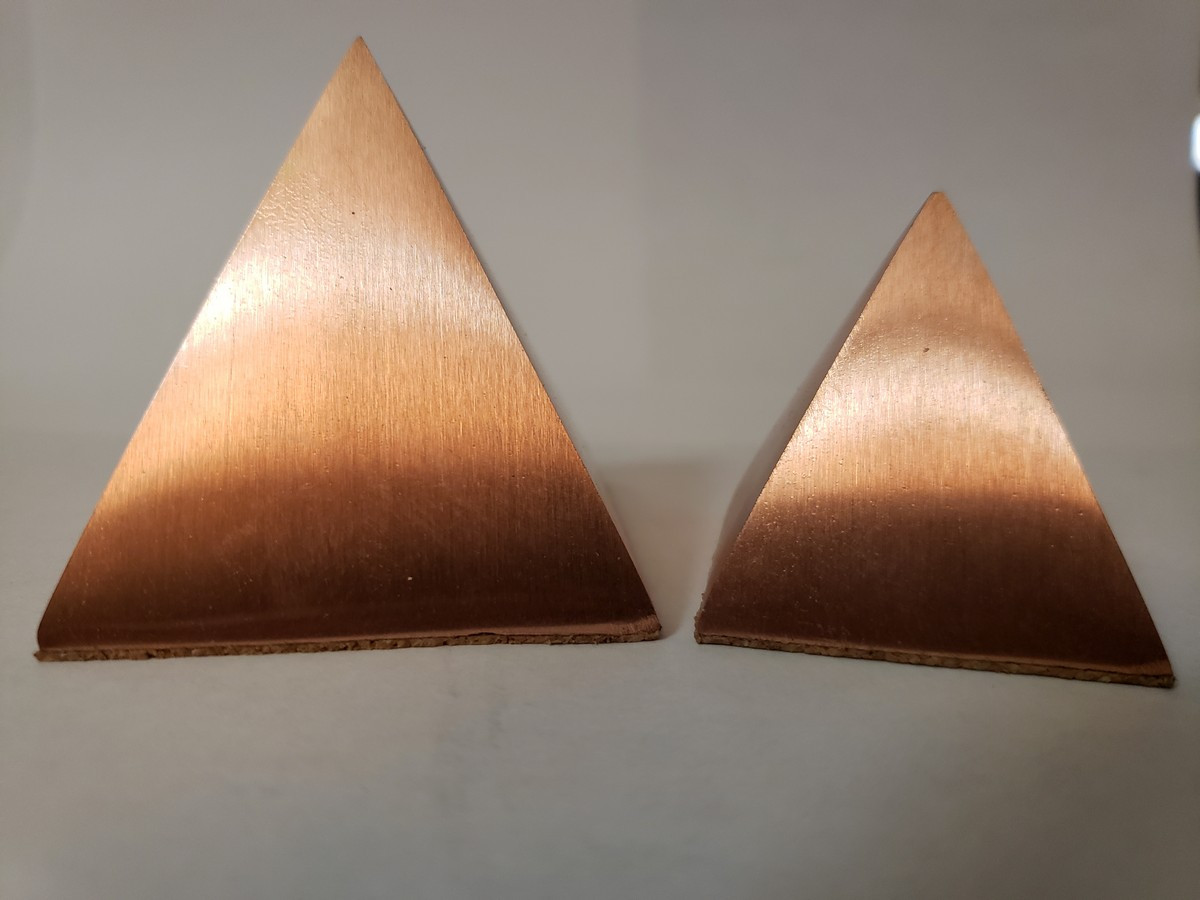 Solid Copper Pyramid - 1 5/8" - StarStuff.Rocks