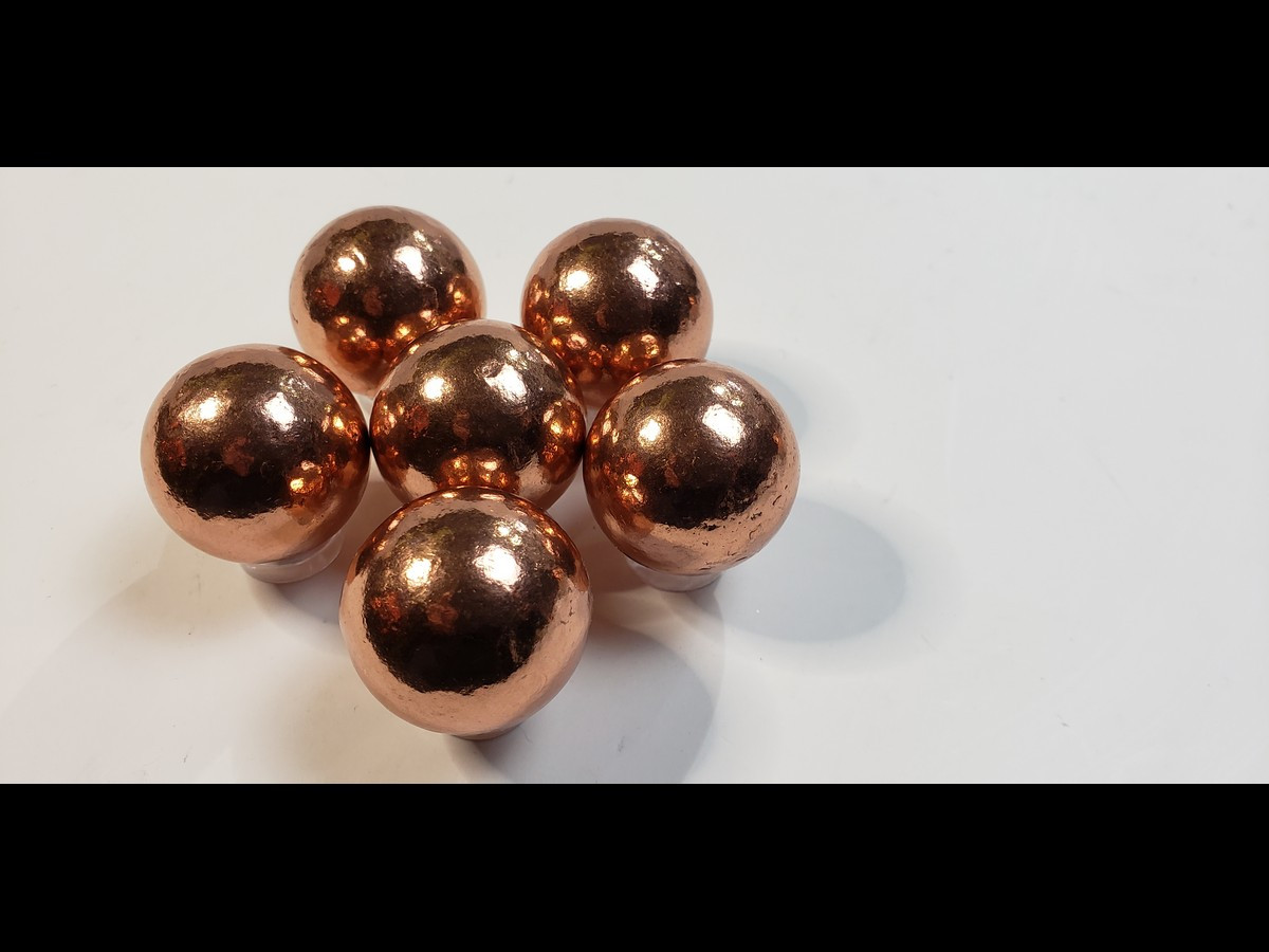Copper Sphere Set - 6 Spheres/ 1 1/8th inch - High Polish Finish ...