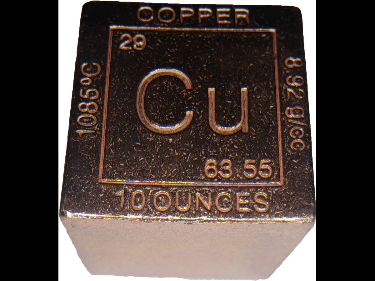 1 Inch Square Solid Copper Cube - StarStuff.Rocks