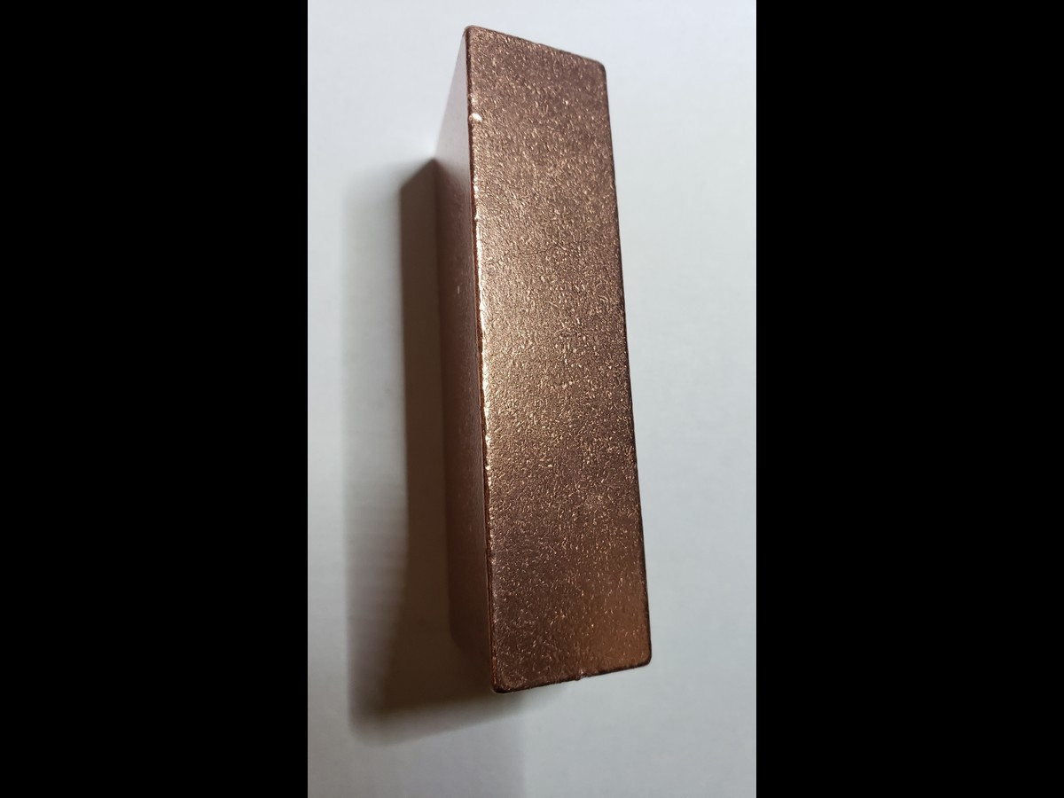 One Pound Solid Fine Copper Trapezoid Bar - Elemental Collection .999 ...
